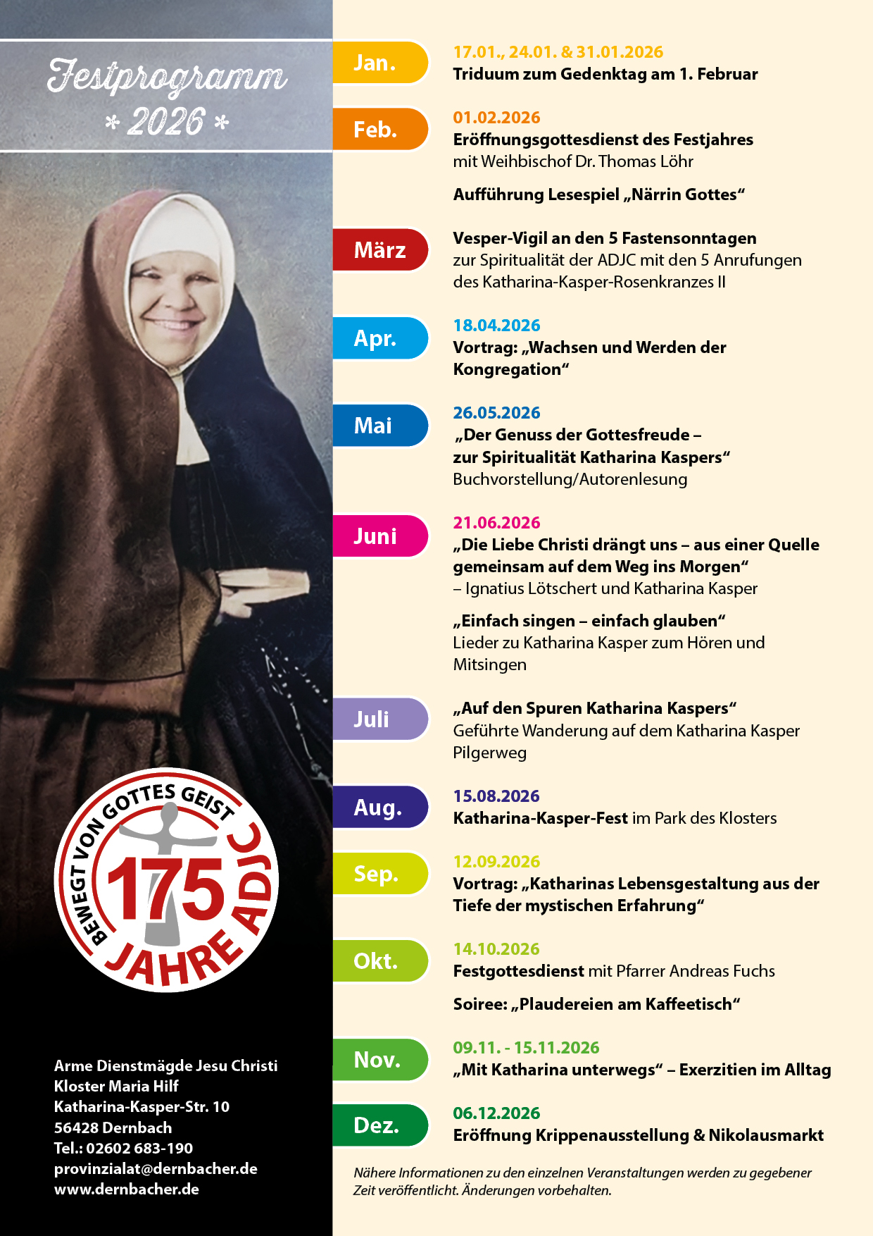 Pfarrei St. Peter Montabaur: 175 Jahre Arme Dienstmägde Jesu Christi ...